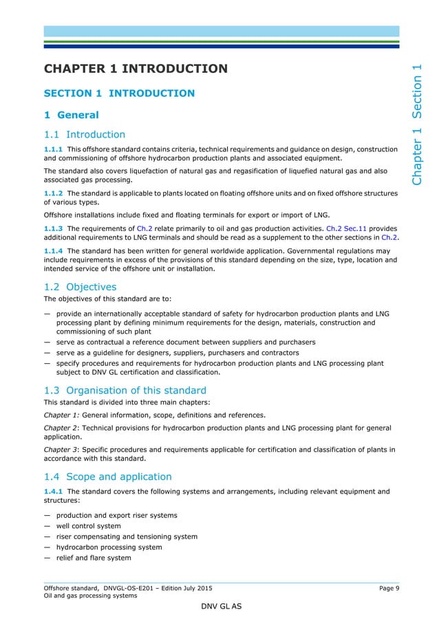 Oil and gas processing systems dnvgl os-e201 | PDF