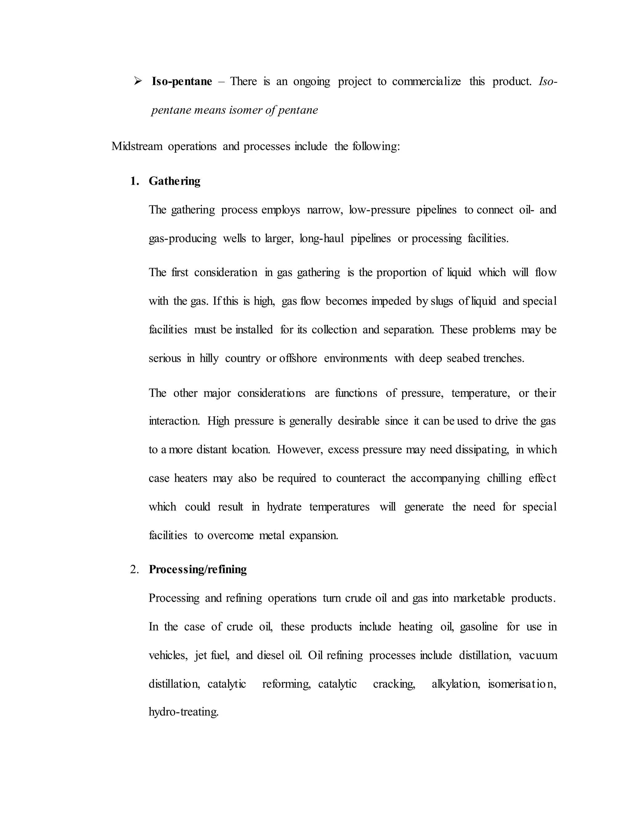 Oil and gas value chain | DOCX