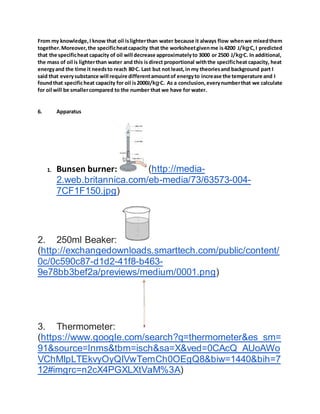 Oil and water specific heat capacity | DOCX