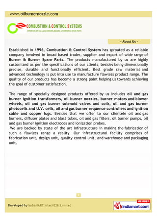 Combustion & Control Systems, Mumbai | PDF