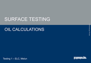 Oil Calculations Well testing, cálculoss | PDF