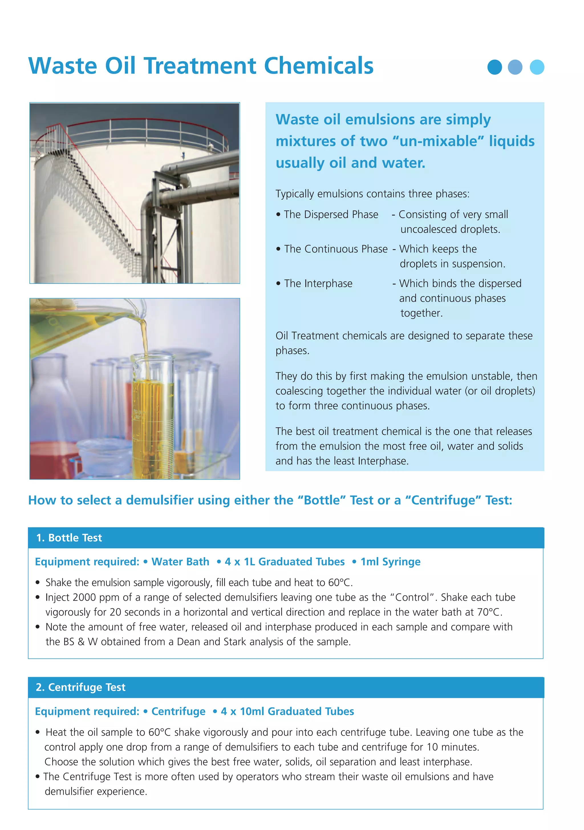 OTL: Oil Contamination Solutions for the Oil Recycling Industry | PDF