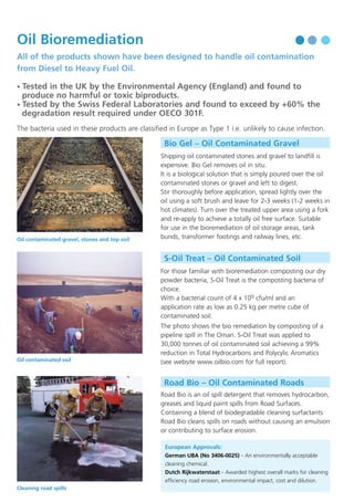 Oil Technics Ltd (OTL): Speciality Treatments Brochure: Oil in Water ...