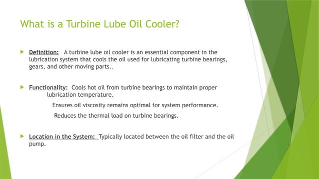 Turbine Lub OIL COOLER CHARGING procedure | PPT