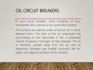 Oil Circuit Breaker(classification of circuit breakers) | PPTX