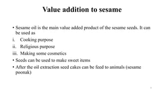 Oil crop cultivation & value addition process in jaffna | PPT