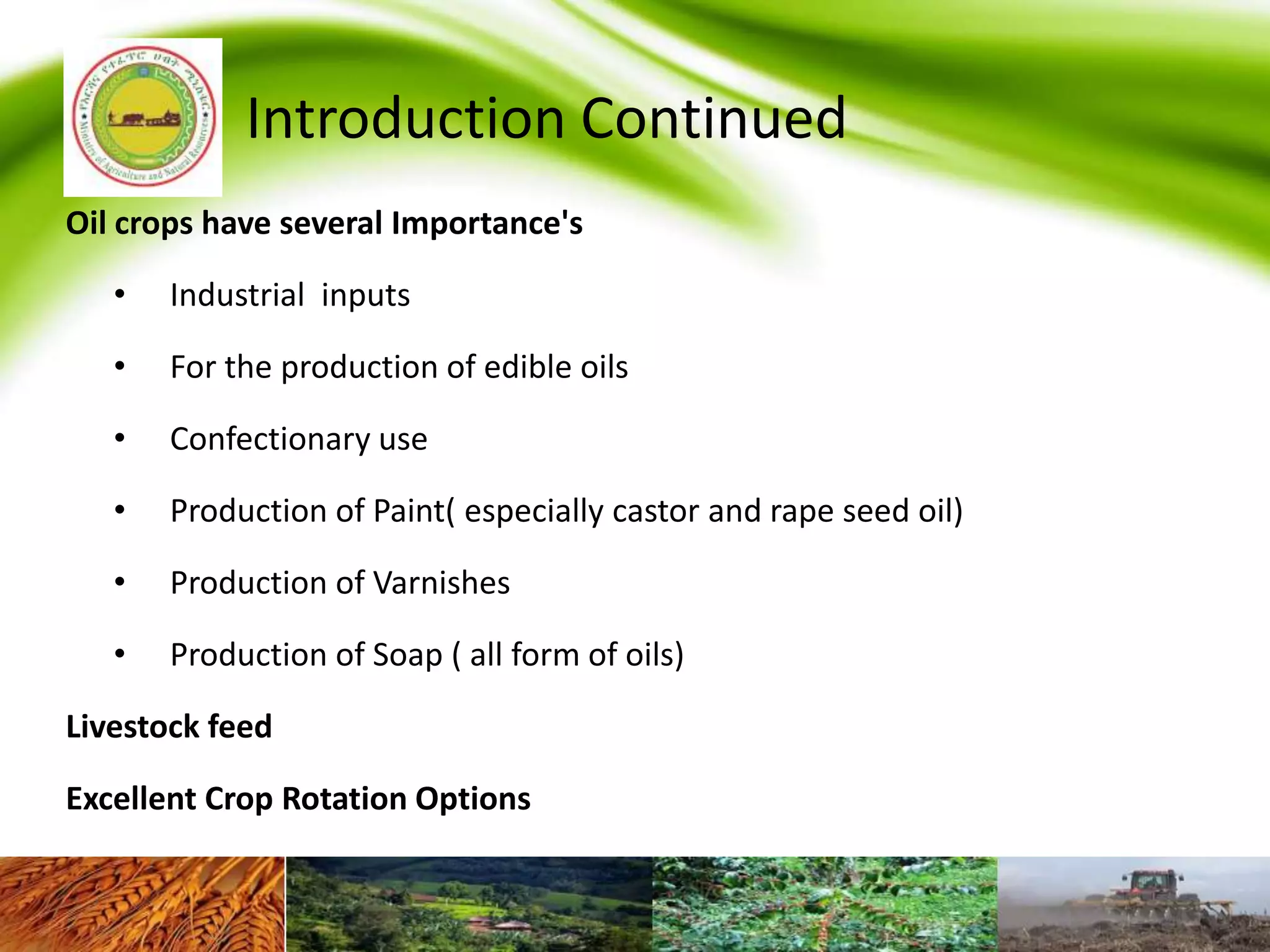 Oil crops post harvest handling | PPTX