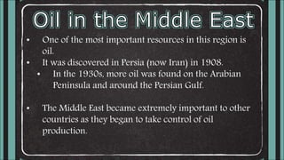 Oil Distribution in Southwest Asia (Middle East) | PPTX