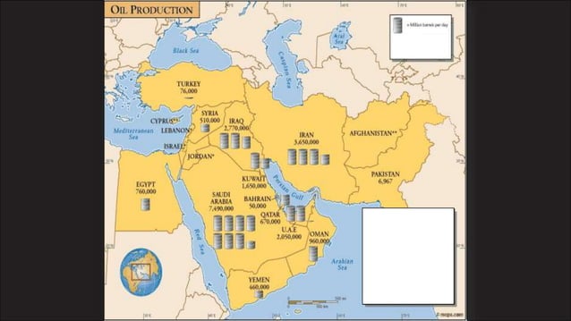 Oil Distribution in Southwest Asia (Middle East) | PPT