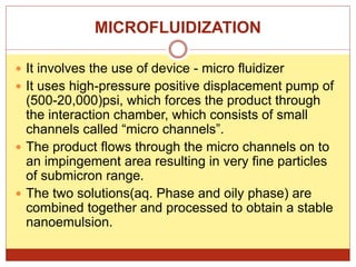 Oil emulsion nanoparticles | PPT