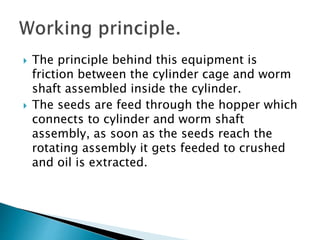 Oil expeller. | PPTX