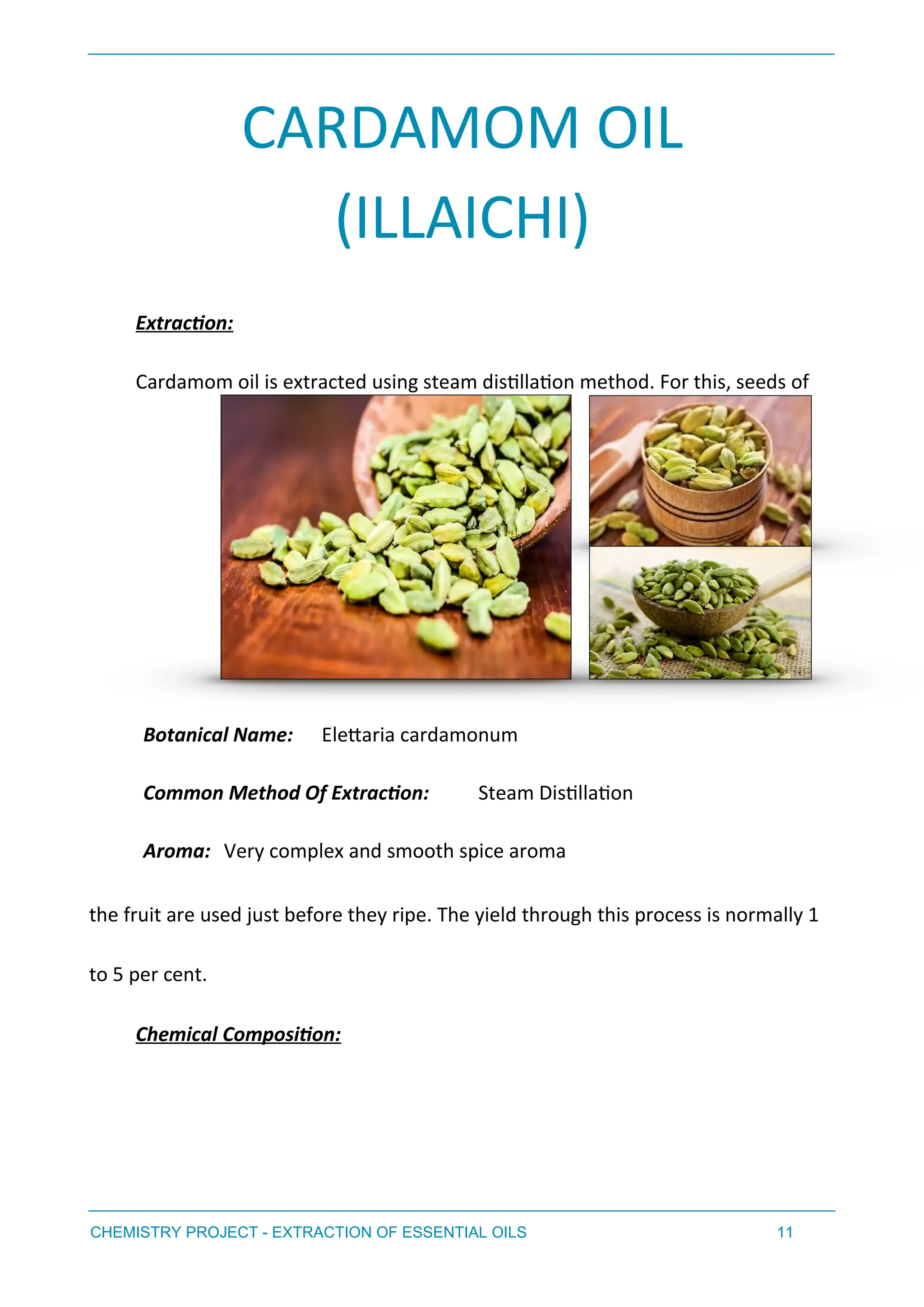 extraction of essential oils chemistry project | PDF