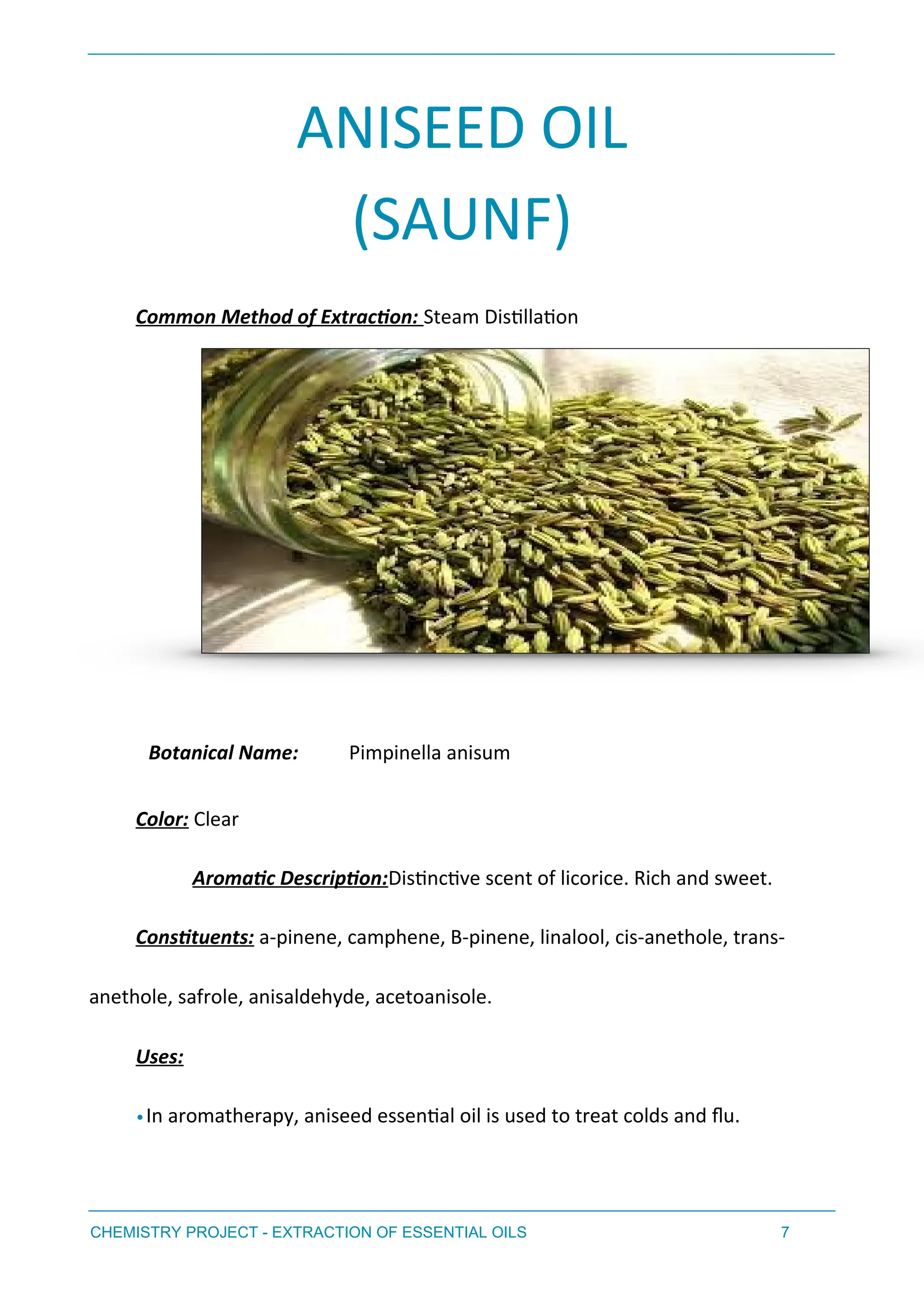 extraction of essential oils chemistry project | PDF