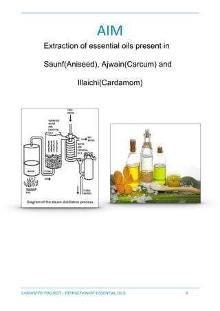 extraction of essential oils chemistry project | PDF