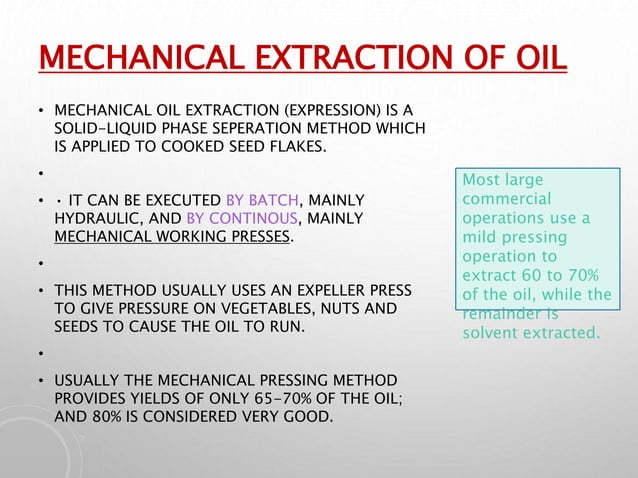 oil extraction ppt_by-Santhosh..pptx | Cooking | Food & Drink
