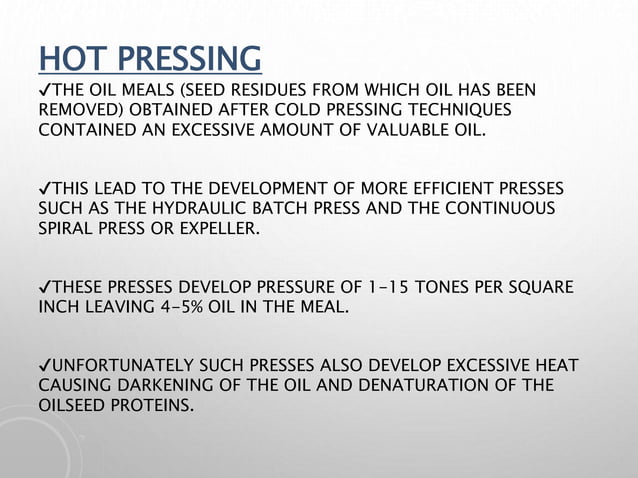 oil extraction ppt_by-Santhosh..pptx | Cooking | Food & Drink