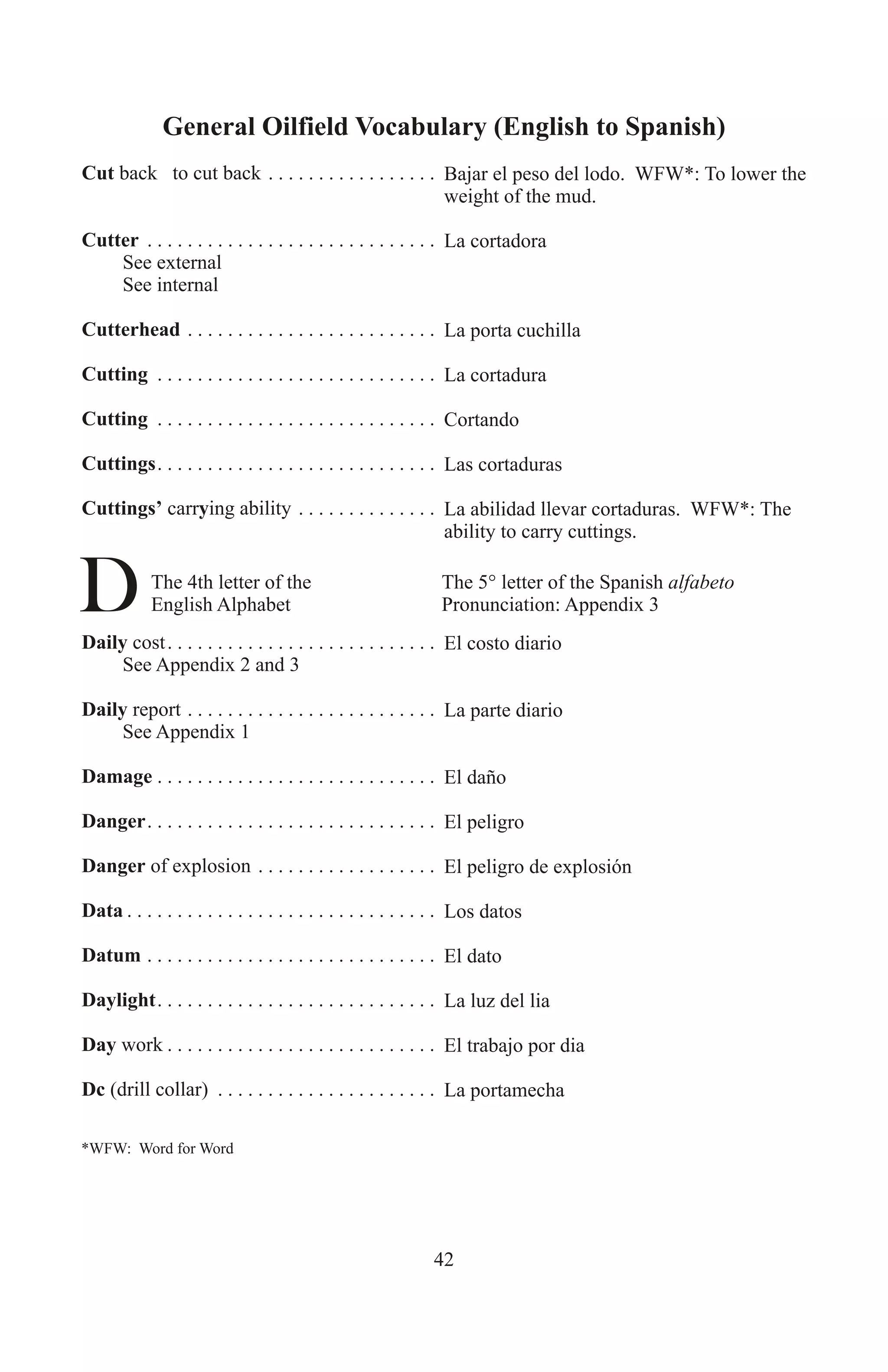 Oilfield english spanish dictionary | PDF