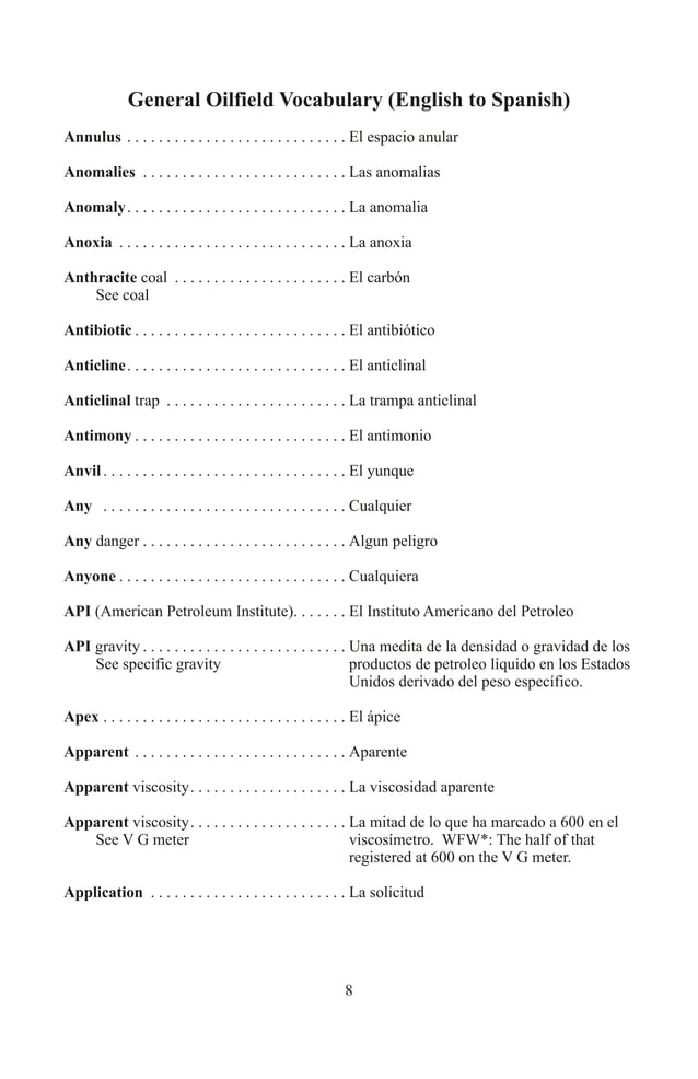 Oilfield english spanish dictionary | PDF