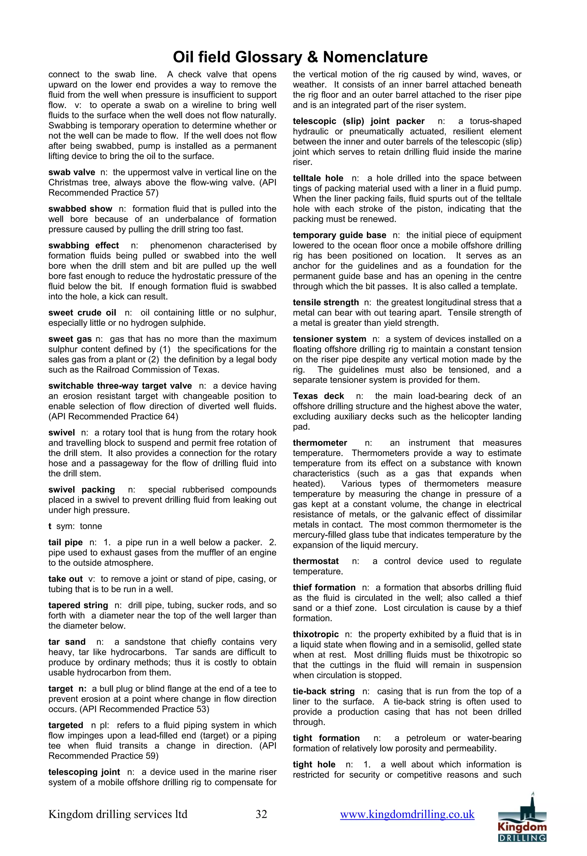 Oilfield glossary | PDF