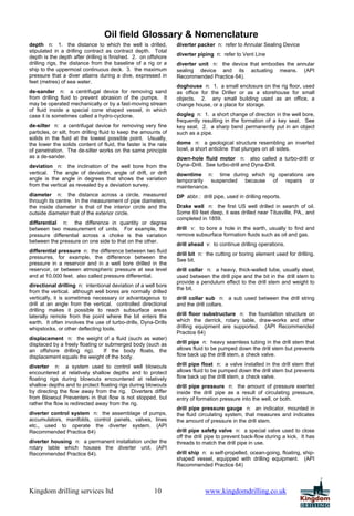 Oilfield glossary | PDF