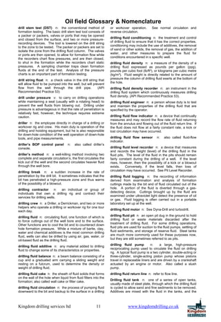 Oilfield glossary | PDF