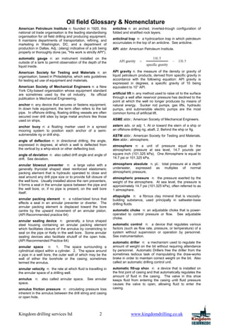 Oilfield glossary | PDF