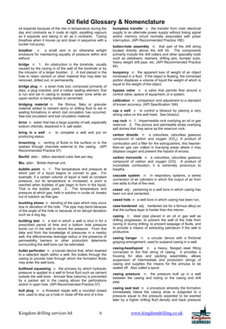 Oilfield glossary | PDF