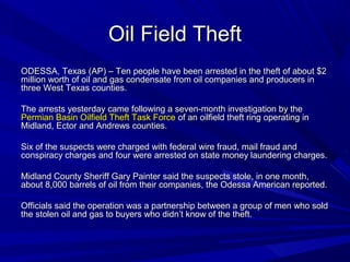 Oil field theft_-_overview | PPT