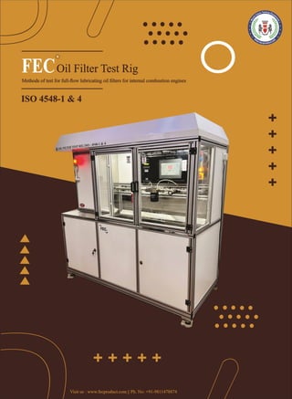 ISO 4548-1 & ISO 4548-4 Oil Filter Test Equipment | PDF