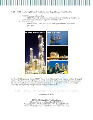 Front End Engineering Design (FEED) Project Control Training | PDF