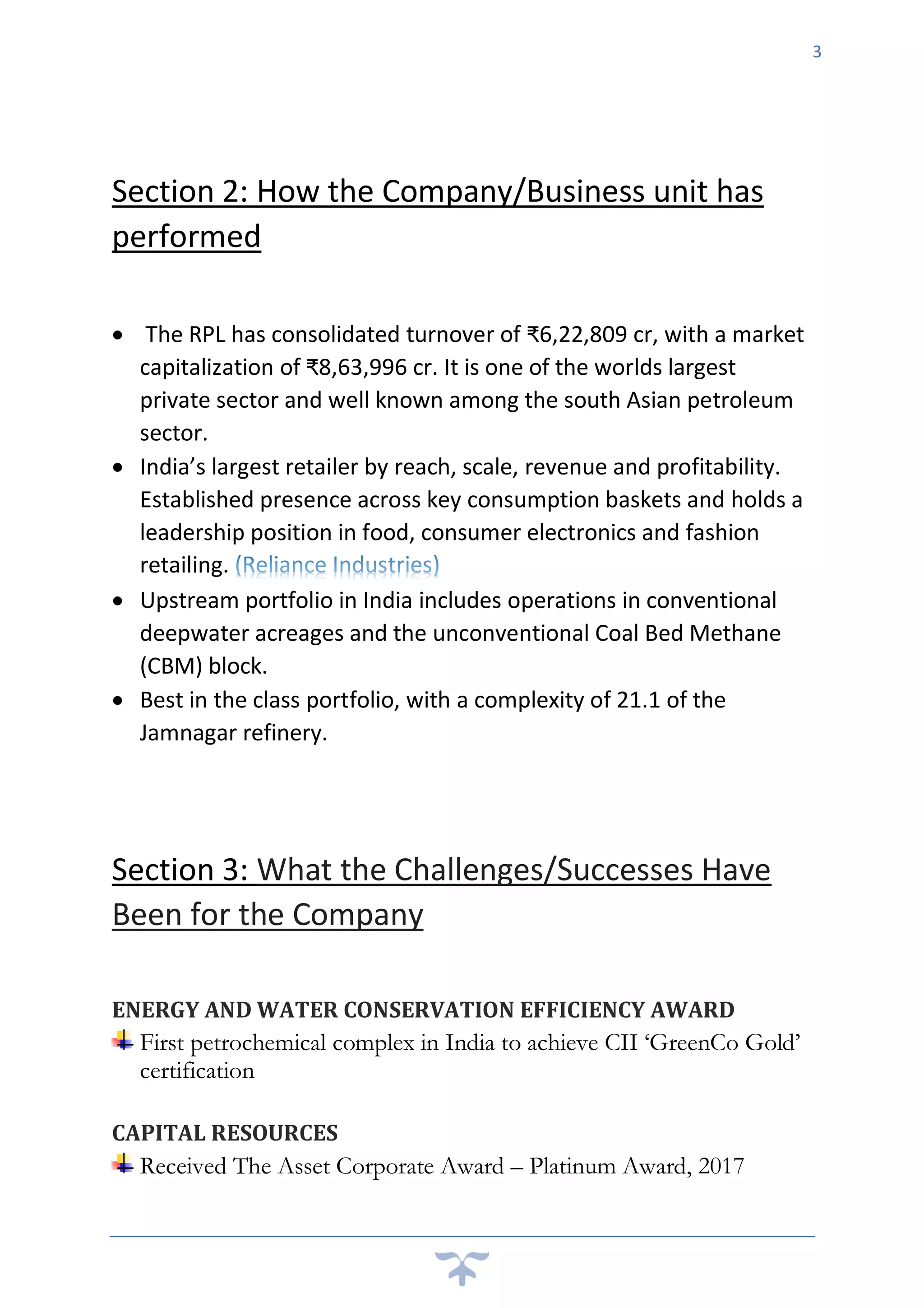 Oil & Gas Company Profile (Reliance Petroleum Limited) | PDF