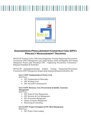 Engineering-Procurement-Construction (EPC) Project Management Training ...