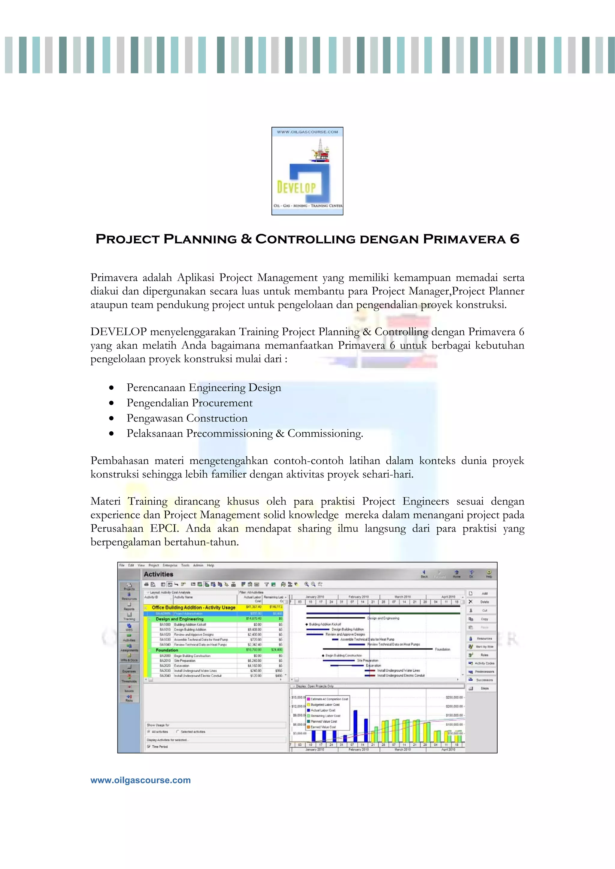 Project Planning & Controlling with Primavera 6 | PDF