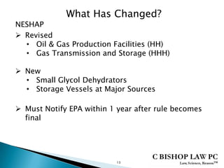 Impact of New NSPS and NESHAP Regulations on Oil & Gas Industry | PPTX