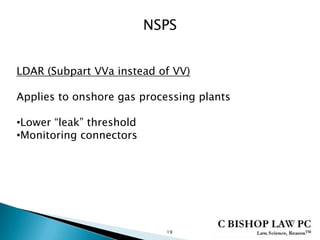 Impact of New NSPS and NESHAP Regulations on Oil & Gas Industry | PPTX