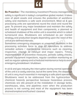 Oil & Gas Processing Unit Shutdown - Based on a detailed article from B ...