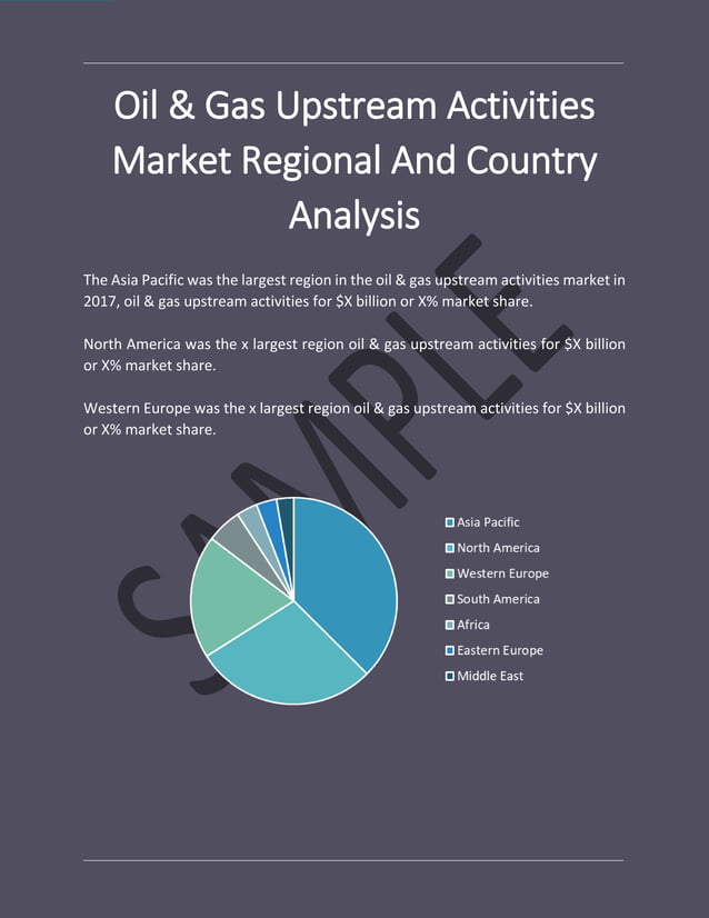 Oil And Gas Upstream Activities Global Market Report 2018 | PDF