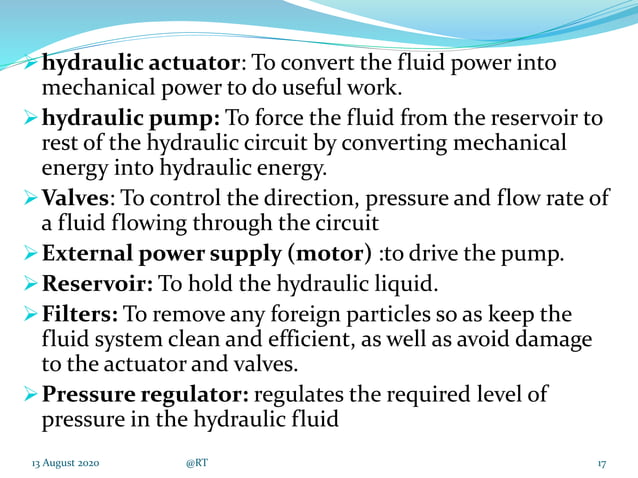 Introduction of Oil hydraulics and pneumatic | PPT | Physics | Science