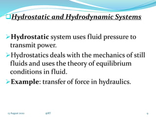 Introduction of Oil hydraulics and pneumatic | PPT