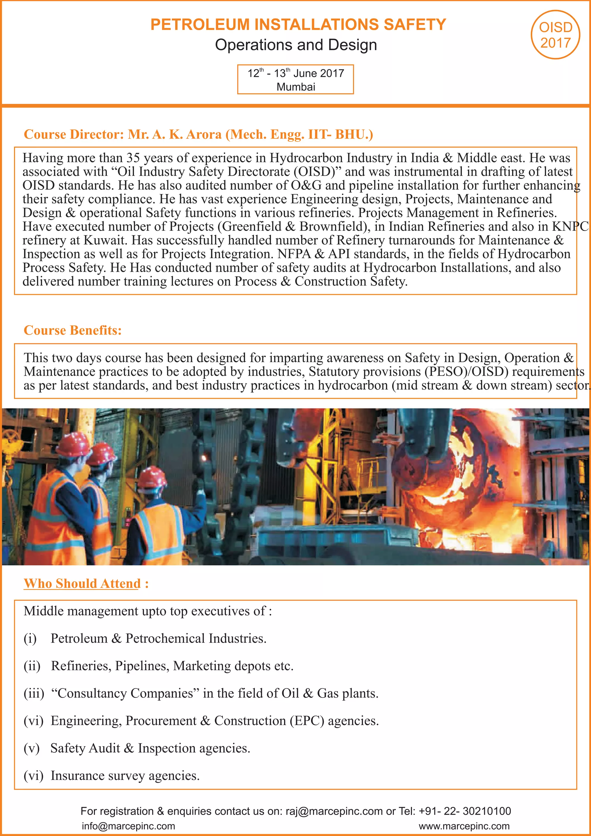 Oil Industry Safety Directorate Training | PDF