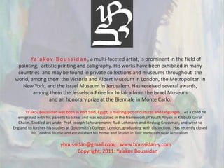 Oil painting - Ya'akov Boussidan | PPT