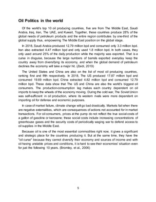 Overview of Oil politics | DOCX