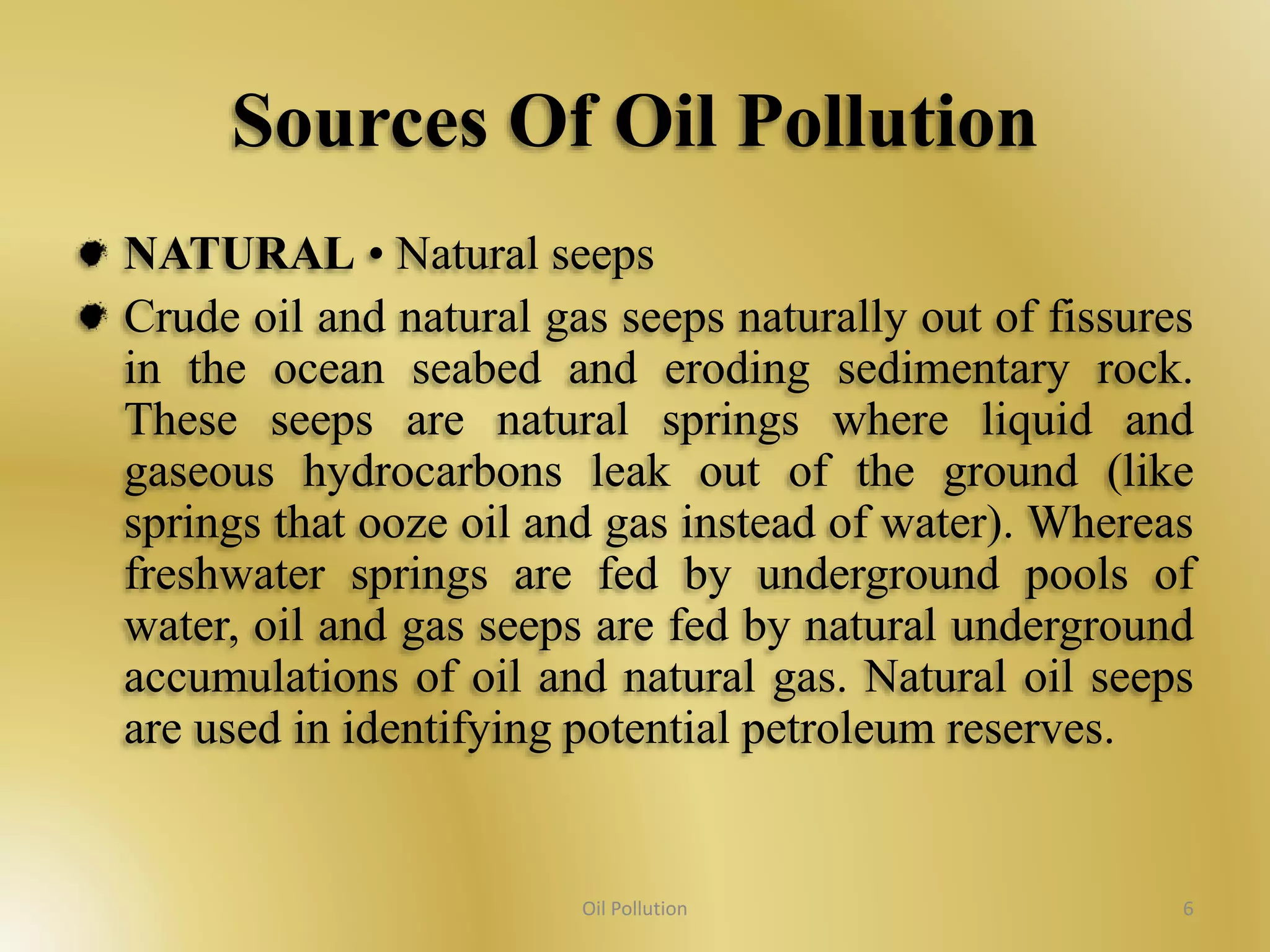 Oil pollution | PPT