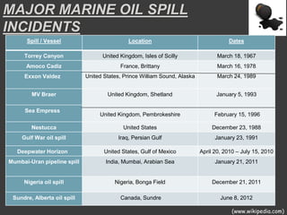 Oil pollution and its recovery | PPTX