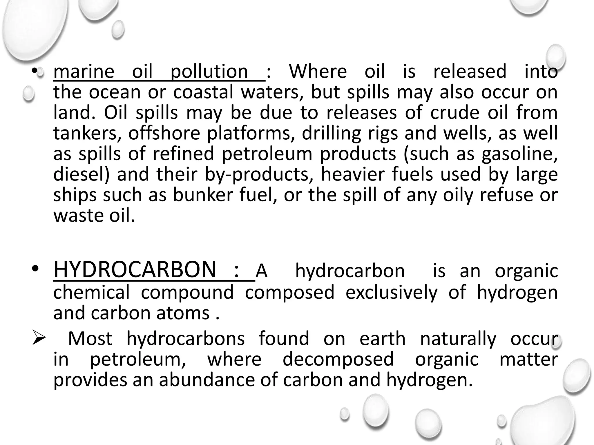 Oil pollution | PPTX