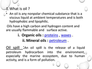 Oil pollution | PPTX