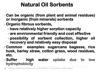 Oil pollution in groundwater of jaffna region | PDF
