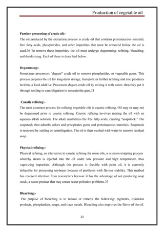 Oil production | PDF | Cooking | Food & Drink