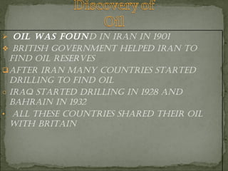 Oil production in middle east | PPT