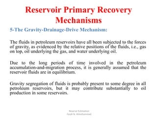 Oil Recovery and reservoir engineeringff | PDF